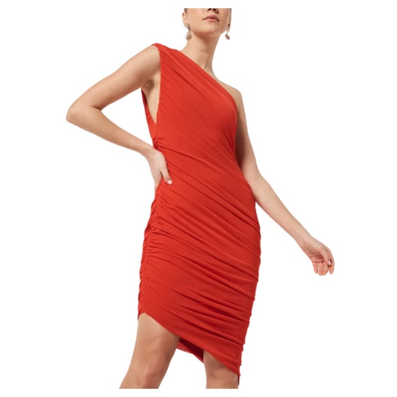 Body Central | Dresses | Body Central Dress Ruched Fitted Red Dress Mob ...